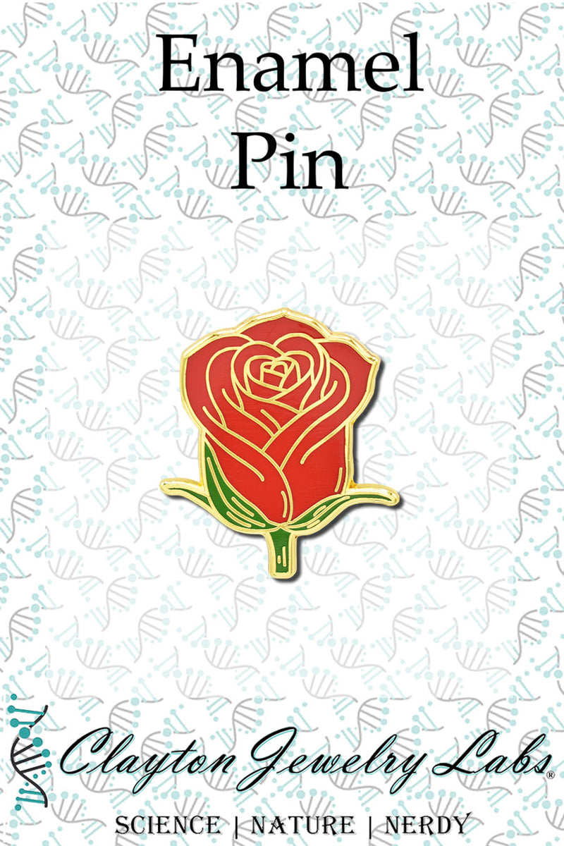 Rose Flower Hard Enamel Lapel Pin | Clayton Jewelry Labs