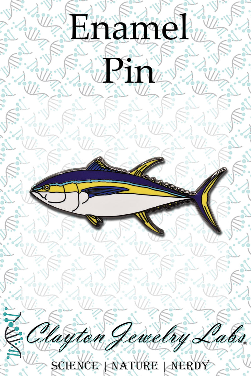 Yellowfin Tuna Fish Hard Enamel Pin | Clayton Jewelry Labs
